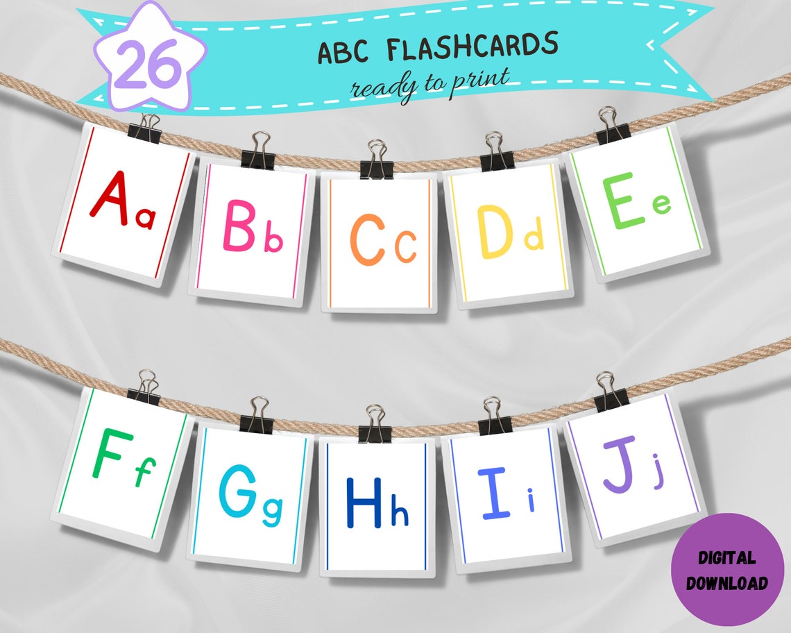 ABC Flash Cards, Alphabet Flash Cards, A to Z Flash Cards, Pre-school ...