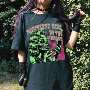 Prettiest Girl in the Morgue Zombie Emo Shirt Scenecore Emocore Scene ...