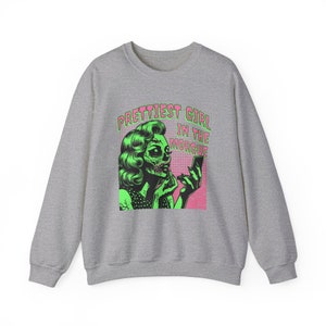 Prettiest Girl in the Morgue Zombie Emo Sweatshirt Scenecore Emocore ...