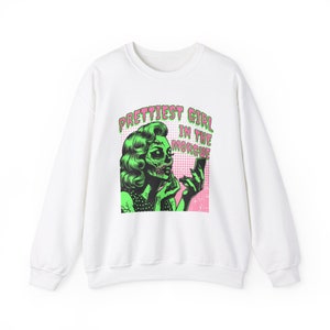 Prettiest Girl in the Morgue Zombie Emo Sweatshirt Scenecore Emocore ...