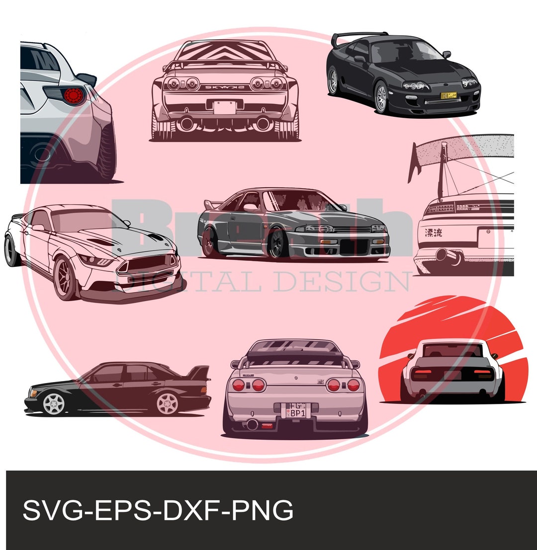 10 Cars Svg-dxf-eps-png Bundle - Etsy