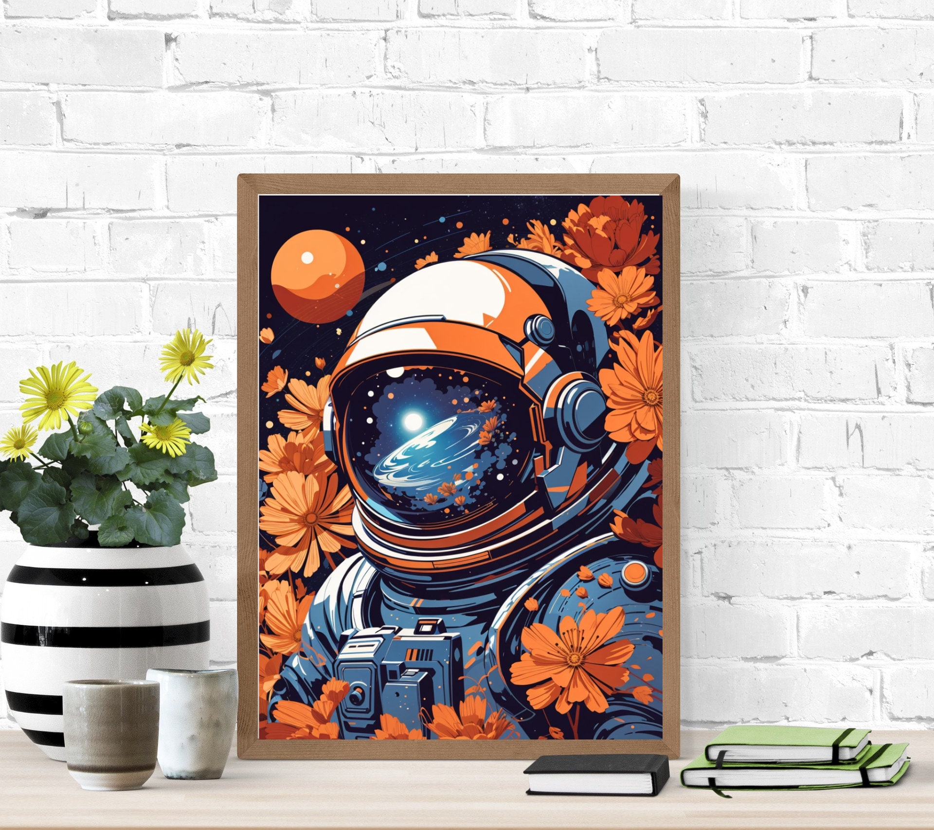 Printable Cosmic Astronaut Digital Painting Digital Cosmic - Etsy