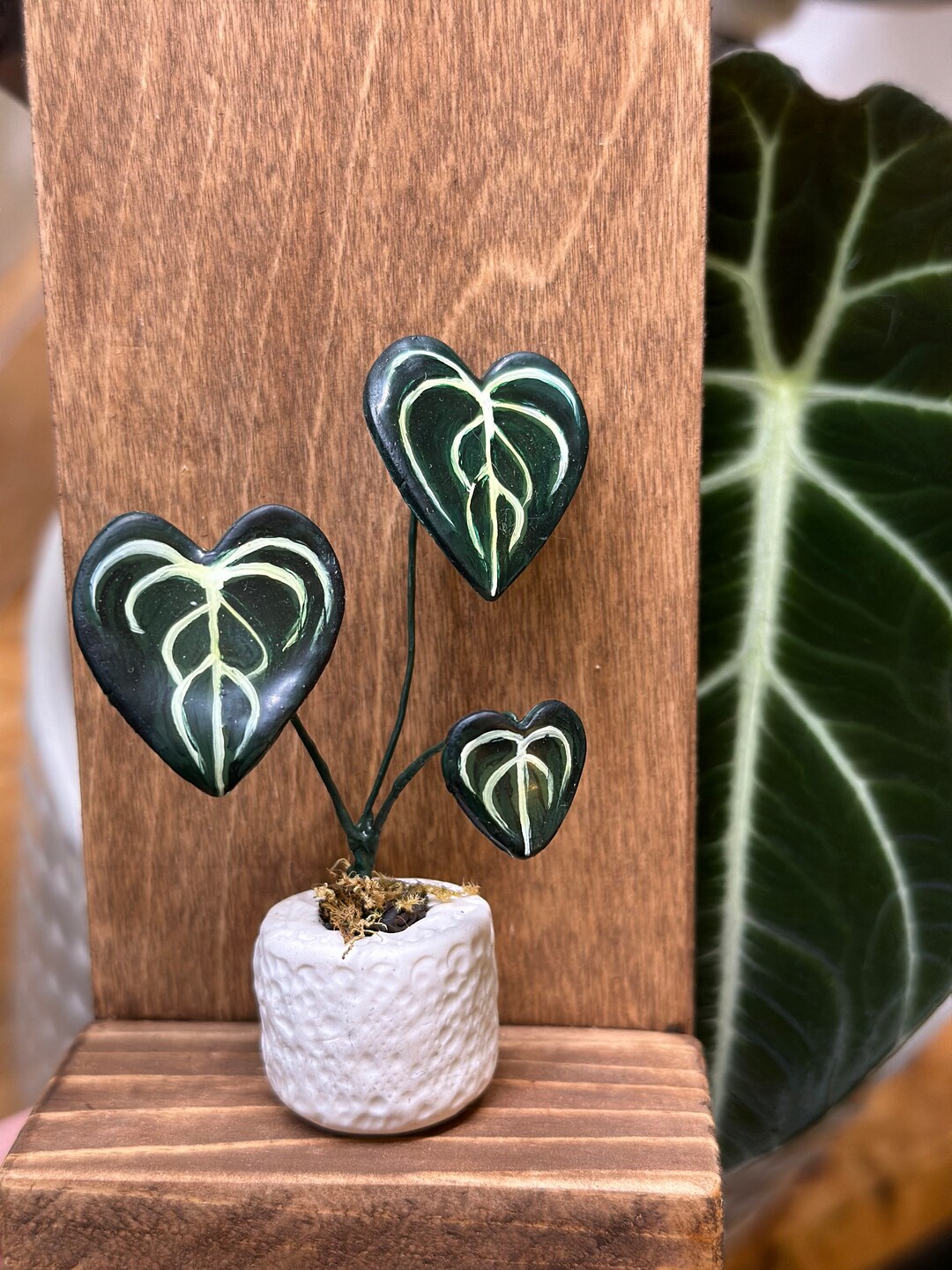 Handmade Miniature Plant | Anthurium | Polymer Clay Plant | Mini Plant ...