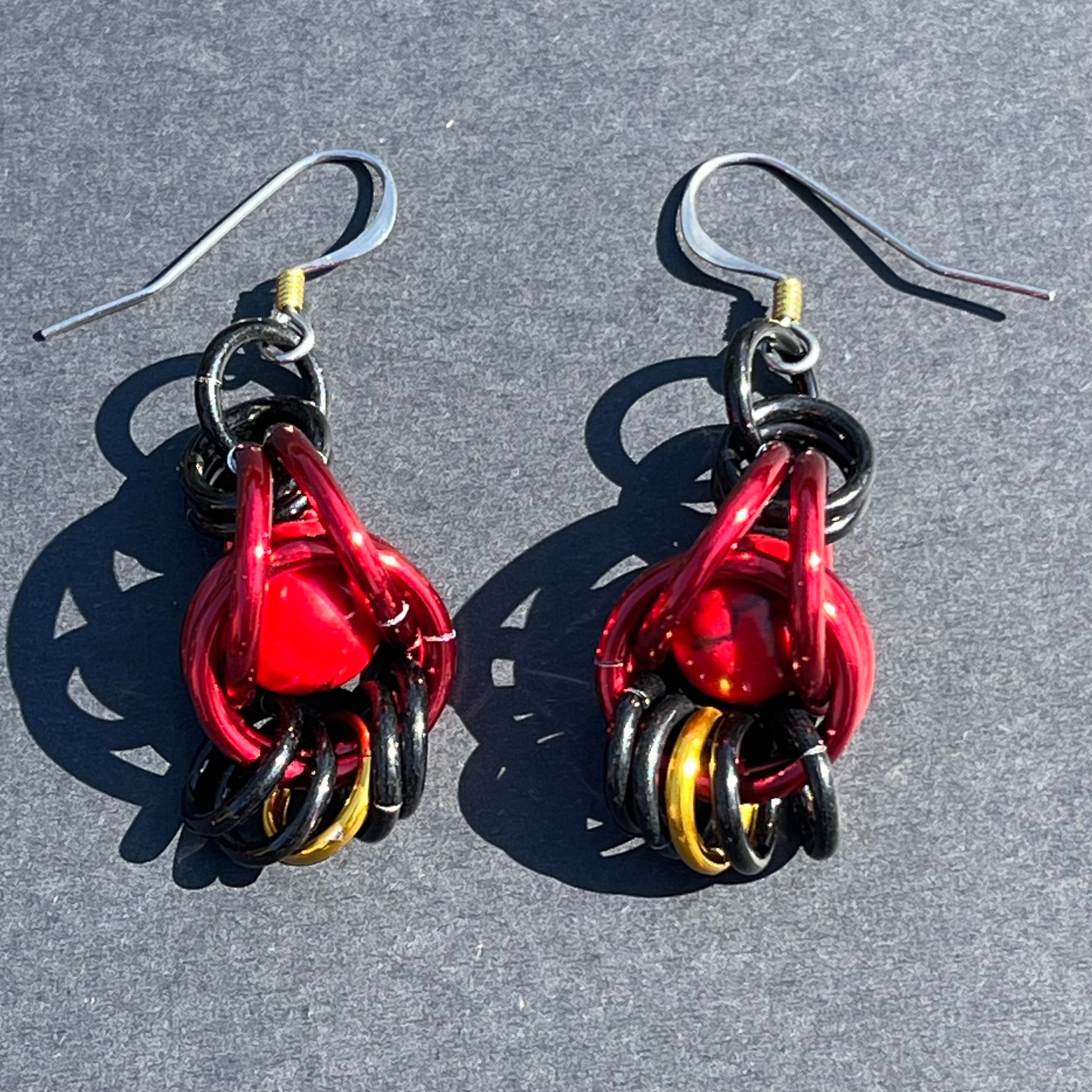 Darth Maul Chainmail Jewelry Set With Red Turquoise - Etsy