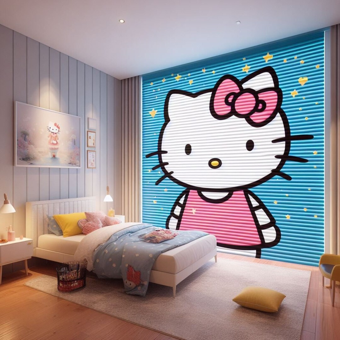 Blinds With Kids Animation Prints Kids Hello Kitty and - Etsy