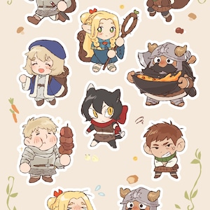 Dungeon Meshi Sticker Sheet: Matte Vinyl Dunmeshi (4x6) - Etsy
