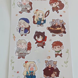 Dungeon Meshi Sticker Sheet: Matte Vinyl Dunmeshi (4x6) - Etsy