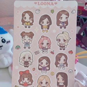 Loona Kpop Sticker Sheet: Girl of the Month (4x6) - Etsy