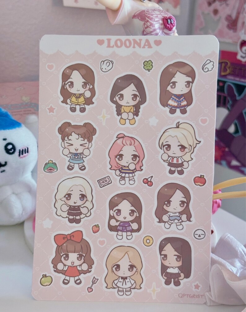 Loona Kpop Sticker Sheet: Girl of the Month (4x6) - Etsy