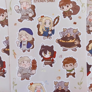 Dungeon Meshi Sticker Sheet | Dunmeshi 4x6 Sticker Sheet - Etsy