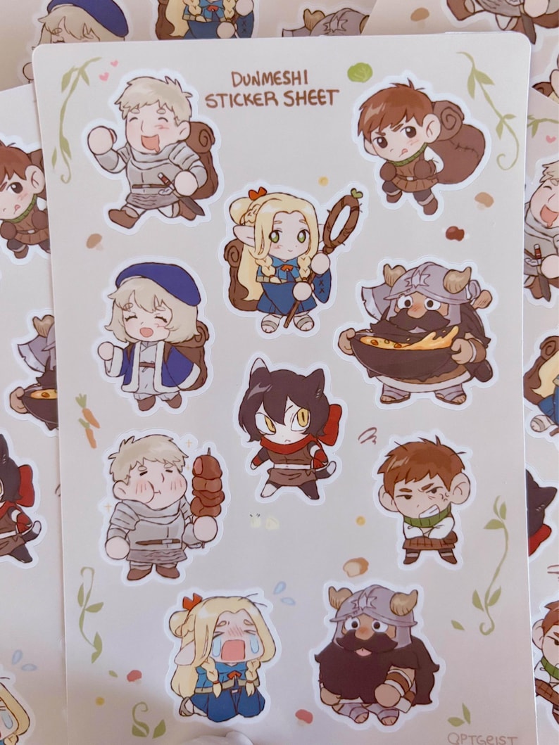 Dungeon Meshi Sticker Sheet: Matte Vinyl Dunmeshi (4x6) - Etsy