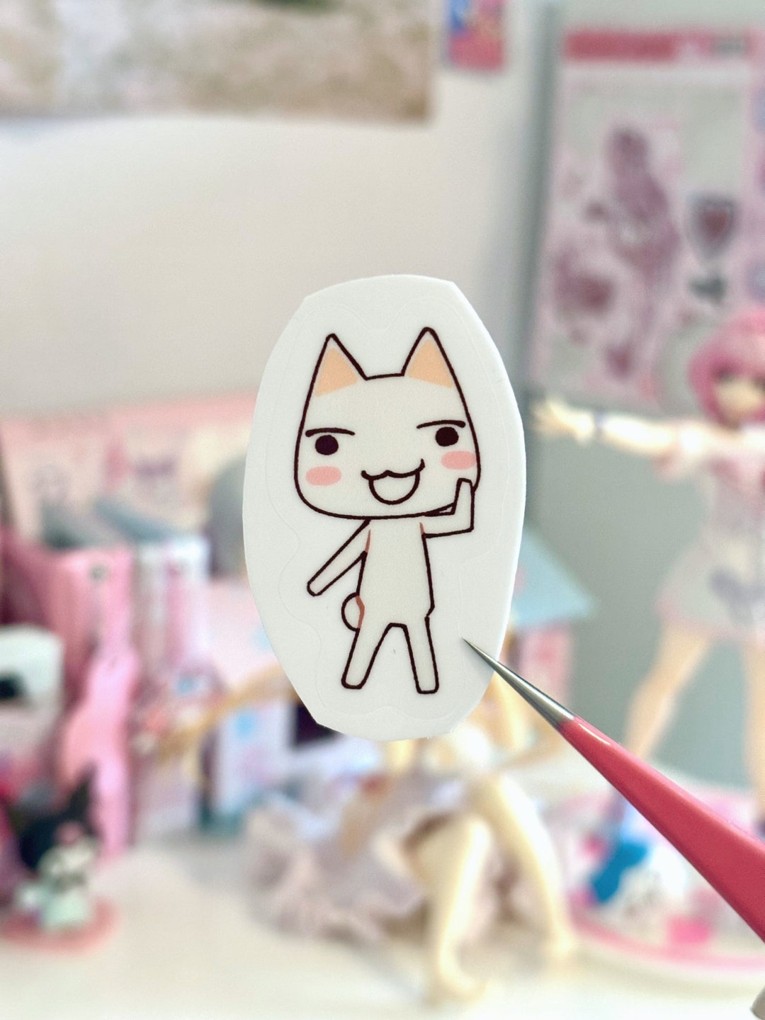 Toro Cat Die Cut Glossy Vinyl Sticker - Etsy