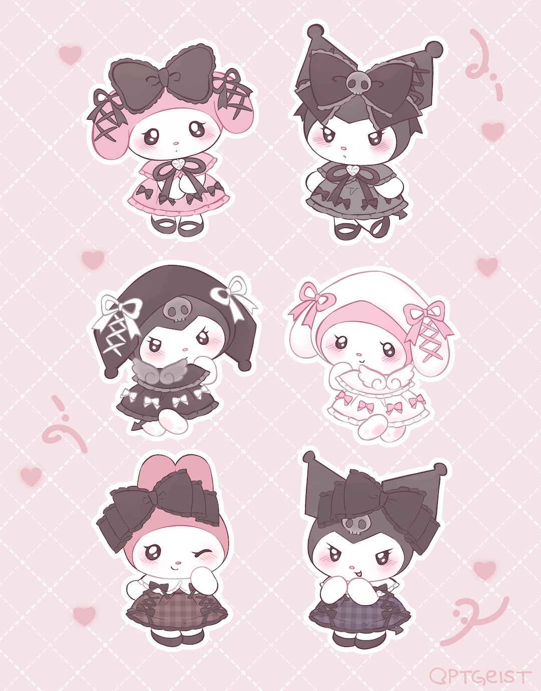 Jirai Kei Melokuro Stickers | Jirai Kei 2" Glossy Die Cut Stickers - Etsy