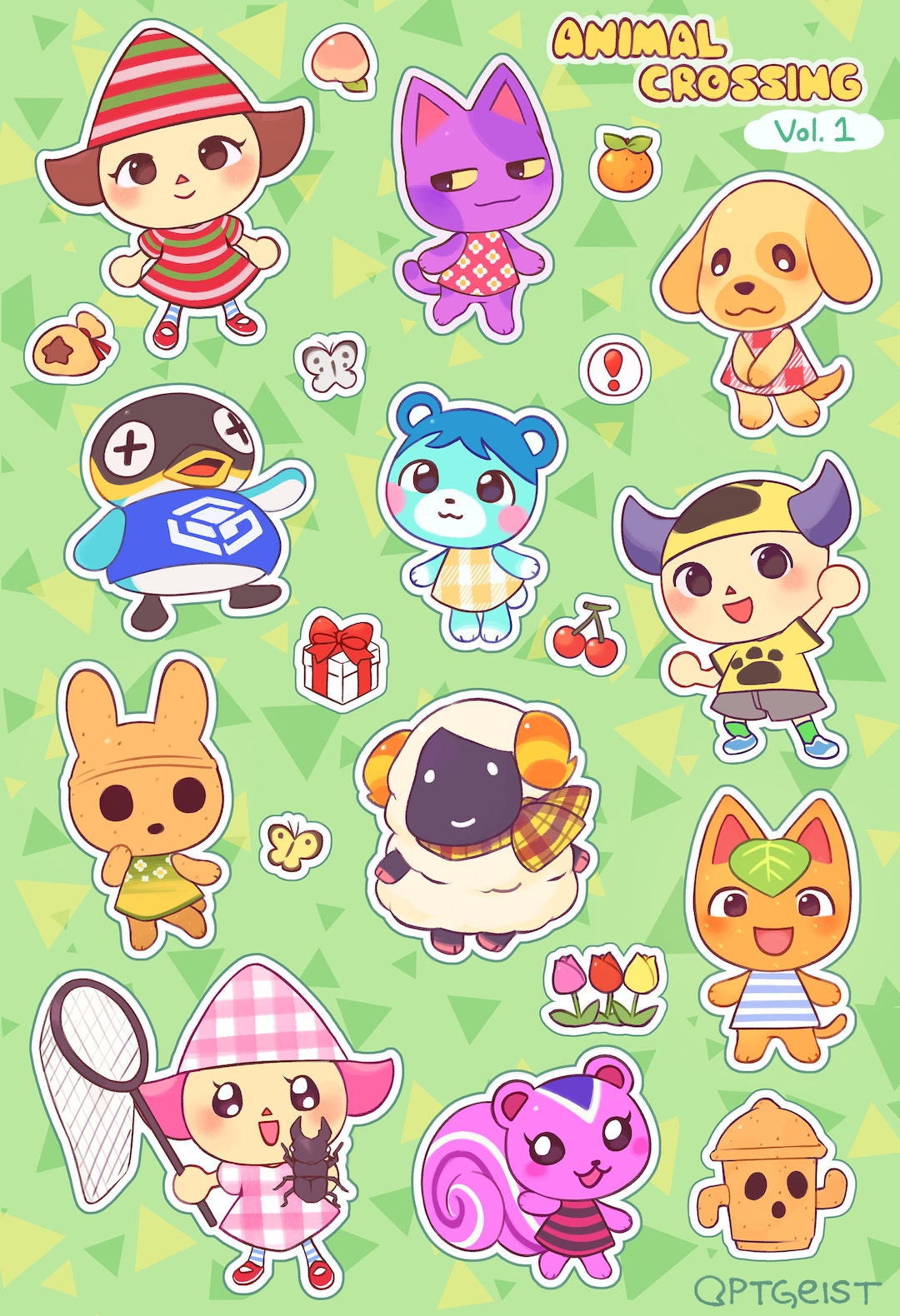 Animal Crossing Population Growing Sticker Sheet - Etsy