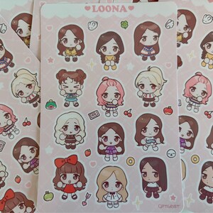 Loona Sticker Sheet | Kpop Girl of the Month 4x6 Sticker Sheet - Etsy