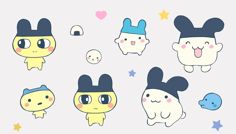 Tamagotchi Mametchi and Mimitchi Charm 1.5 Acrylic - Etsy