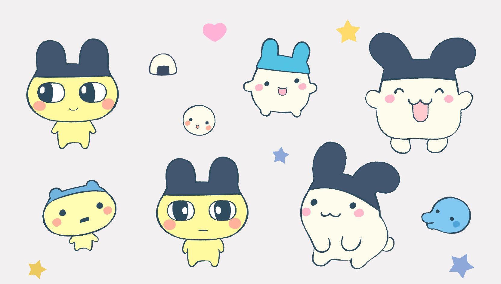 Tamagotchi Mametchi and Mimitchi Charm 1.5 Acrylic - Etsy