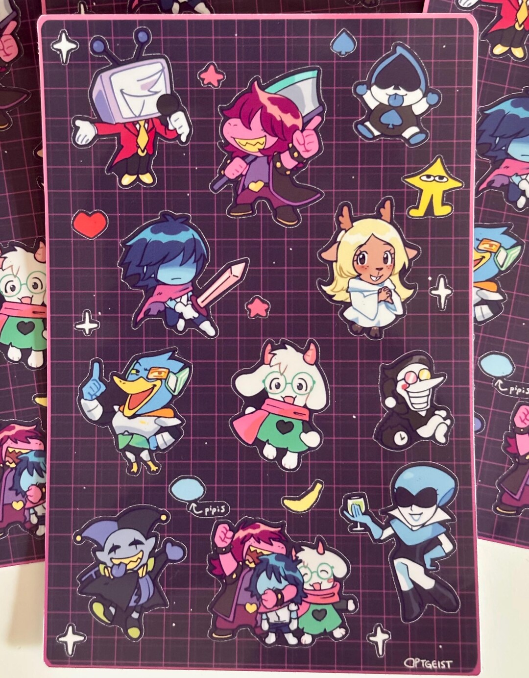 Deltarune Sticker Sheet: Handmade Vinyl Decals, Laptop Stickers - Etsy