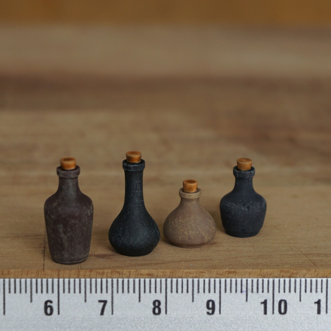 Miniature Potions, Set of 4, Dollhouse Diorama Bottles - Etsy