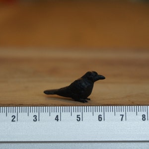 Miniature Raven, 1:12 Scale Mini Black Birds - Etsy