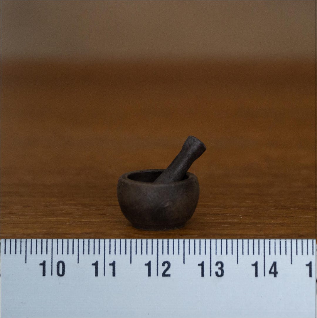 Miniature Mortar and Pestle, Witch Wizard Diorama Scale 1:12 - Etsy