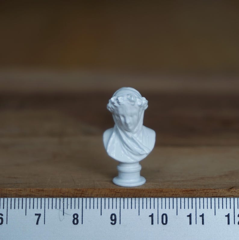 Miniature Statue Veiled Bust Dollhouse Decoration - Etsy