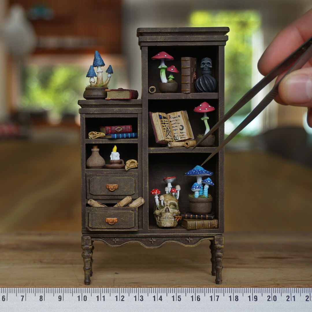 Miniature Cabinet, for Apothecary Medicine Wizard Doll House, 12th ...