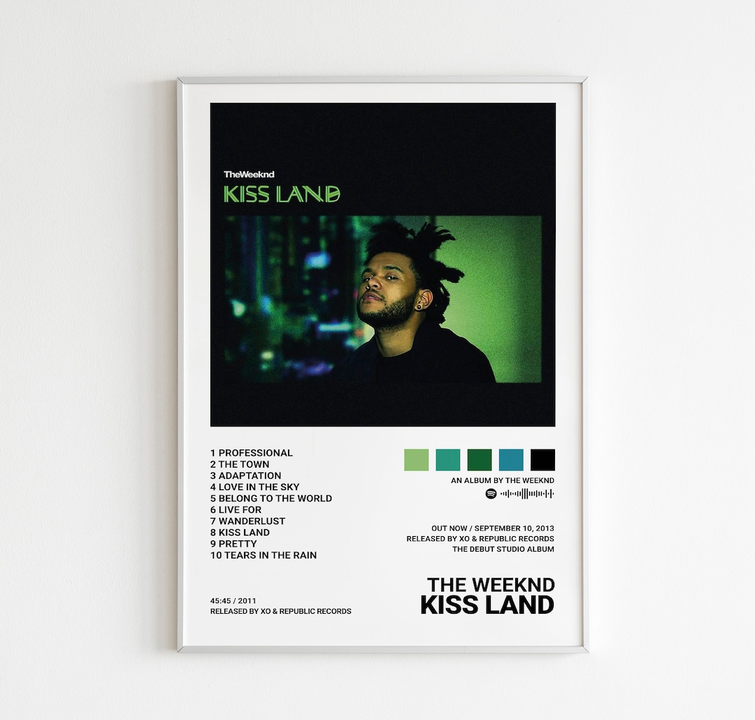 The Weeknd Posters / Kiss Land Poster / the Weeknd Kiss Land - Etsy