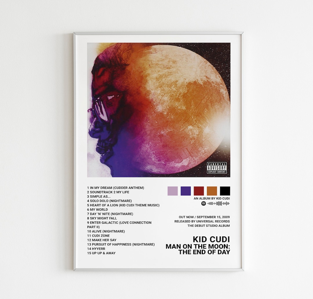 Kid Cudi Poster / Man on the Moon Poster / Album Cover Poster - Etsy