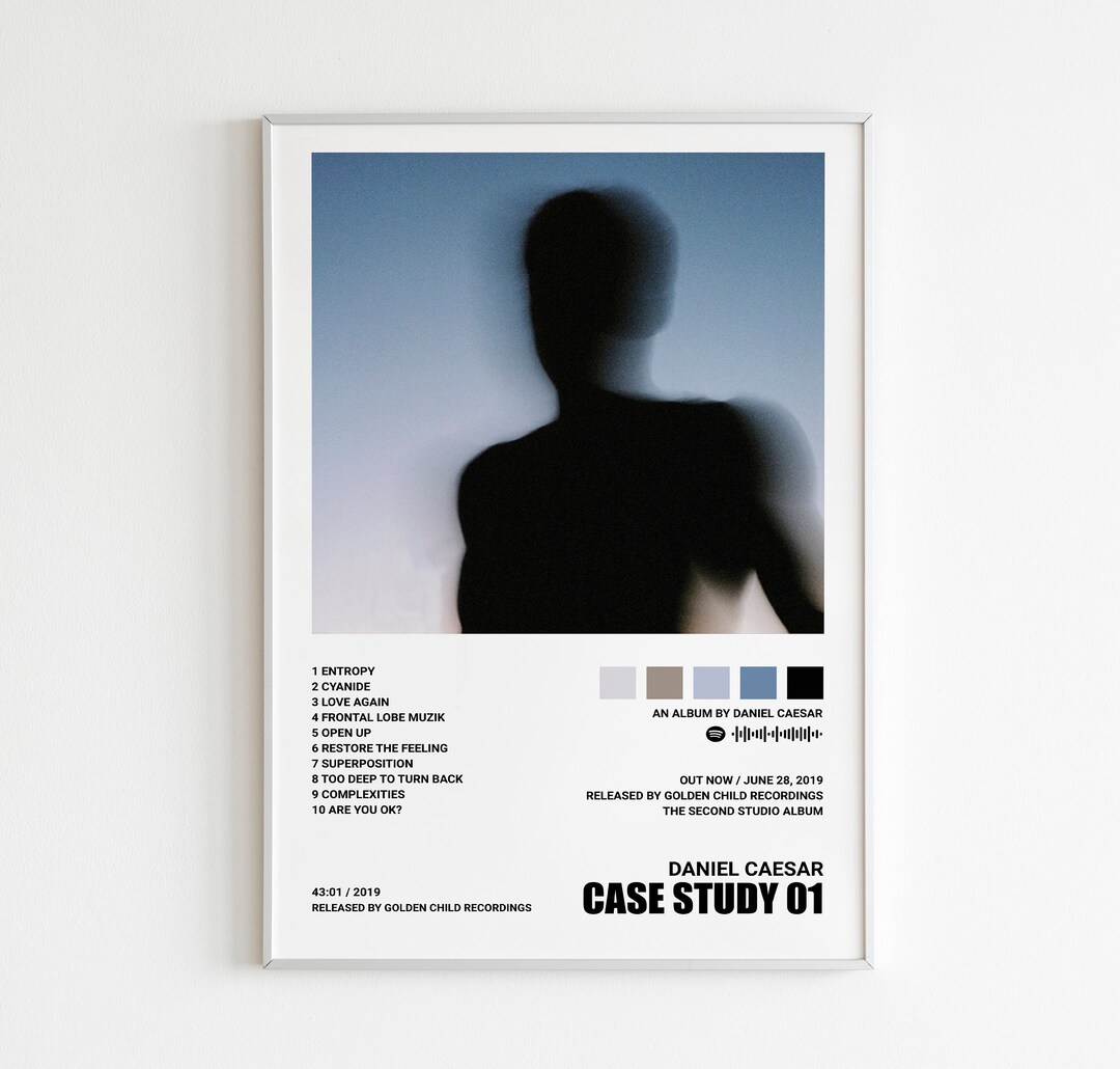 Daniel Caesar Posters Case Study 01 Album Poster Tracklist - Etsy