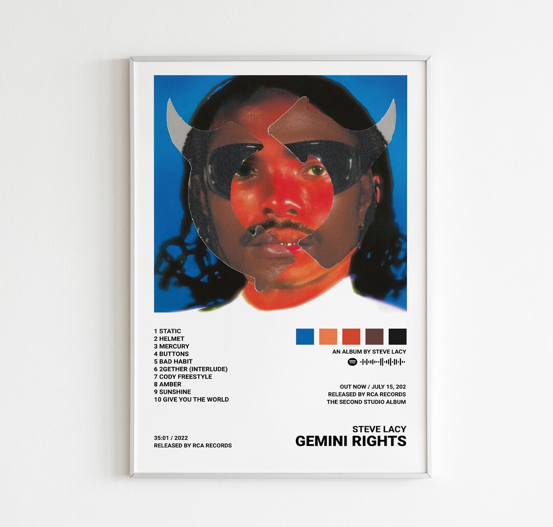 Steve Lacy Posters / Gemini Rights Poster Tracklist Album - Etsy
