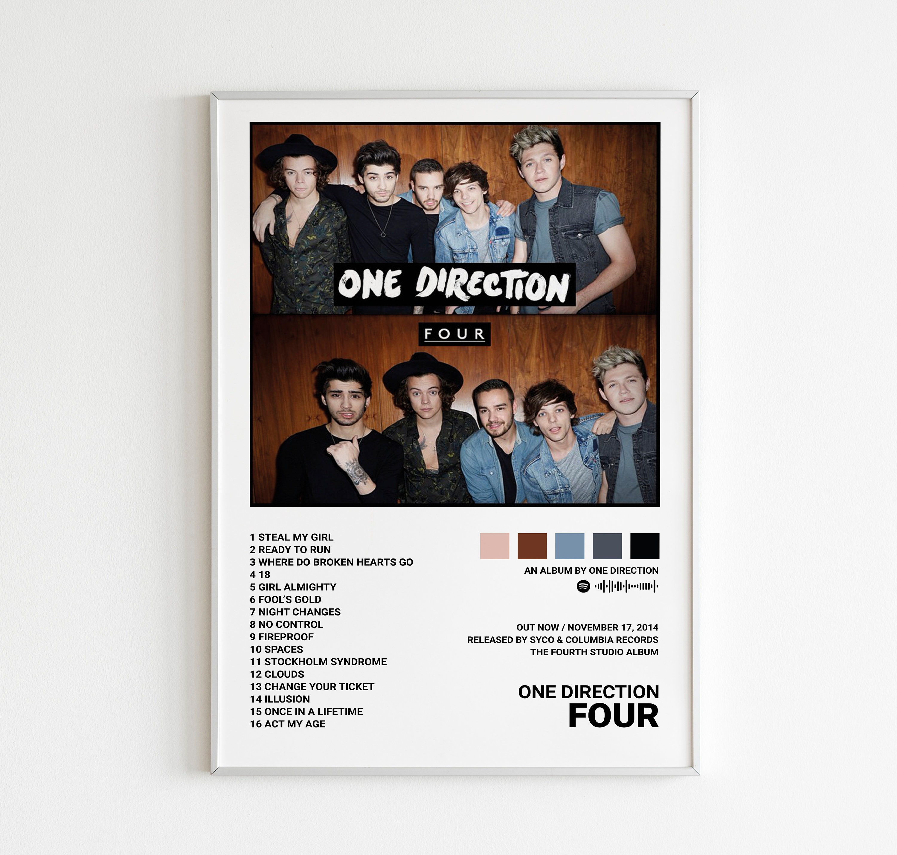 One Direction Framed Poster