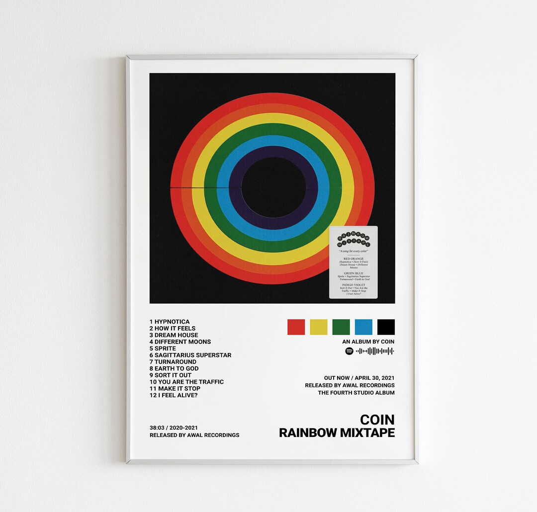 COIN Posters / Rainbow Mixtape Poster / Album Cover Poster / - Etsy