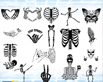 SKELETON SVG, Skeleton Svg Bundle, Skeleton Clipart, Skeleton Cut Files ...