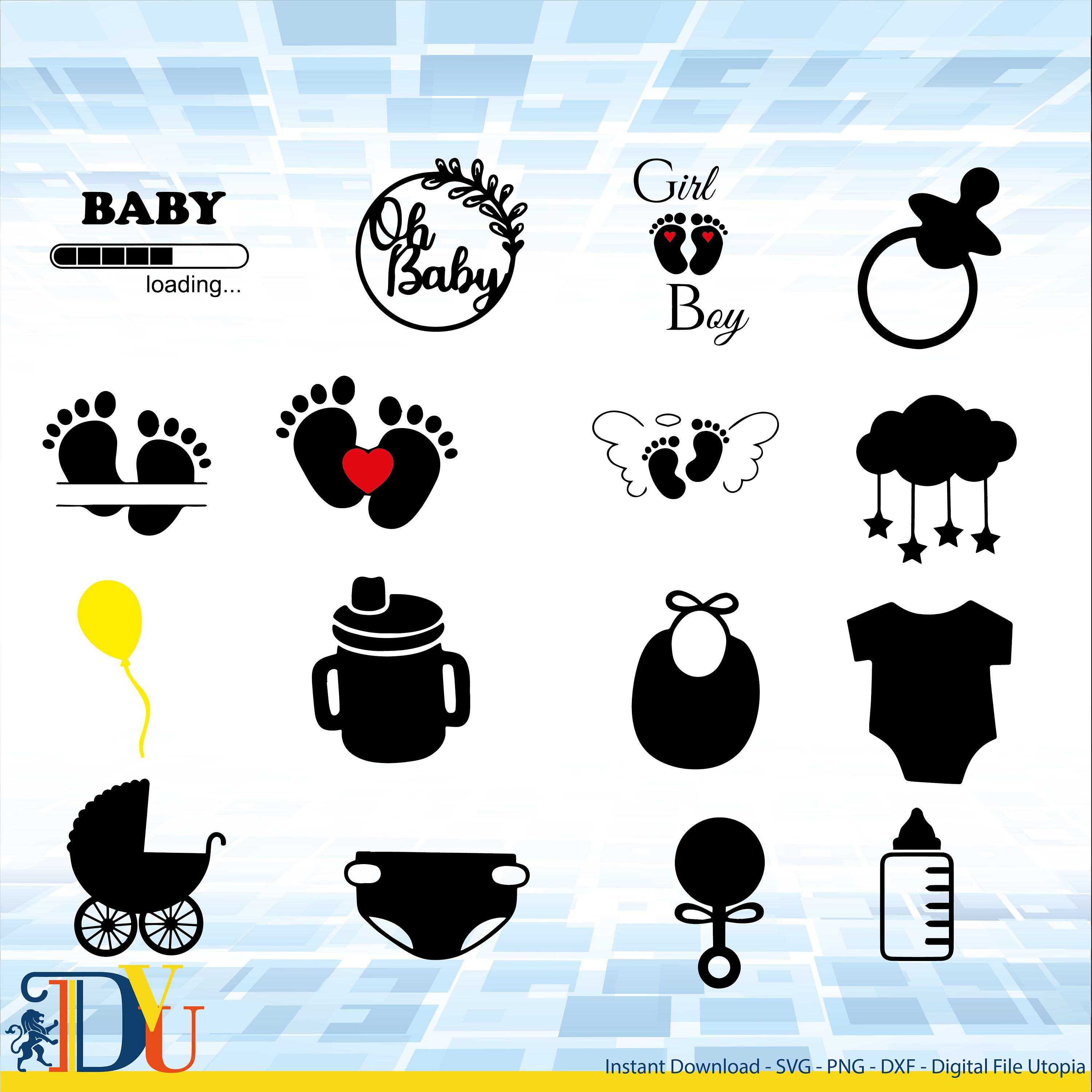 Baby Svg Bundle Baby Shower Svg Newborn Svg Bundle Baby - Etsy