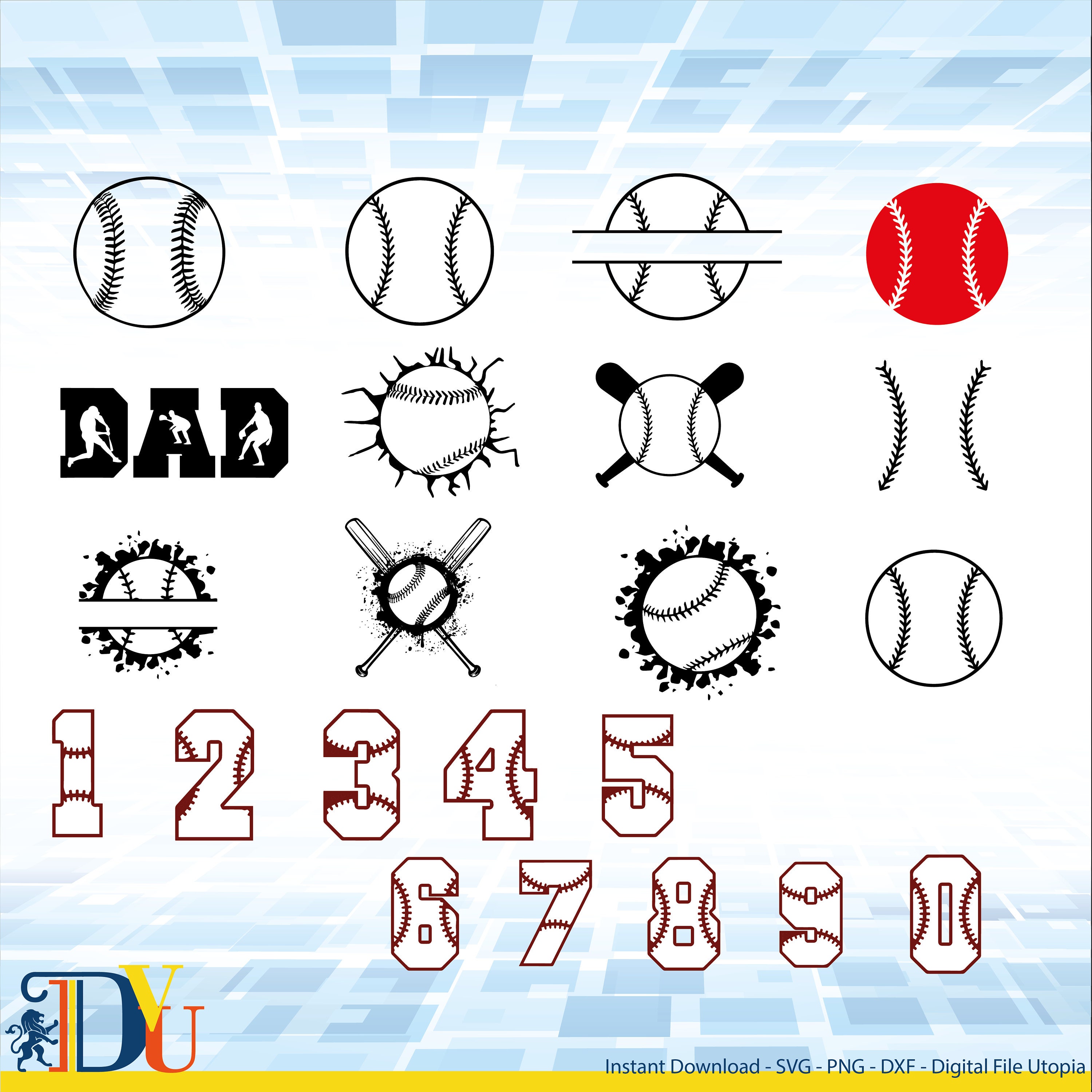 Baseball SVG Bundle Baseball PNG Bundle Baseball Clipart - Etsy