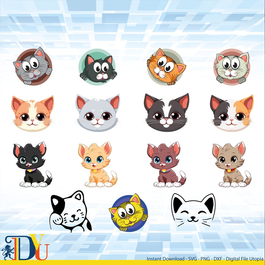Cat Silhouette | Cat SVG | Cat Head SVG | Cat Face SVG | Cat Cut Files ...