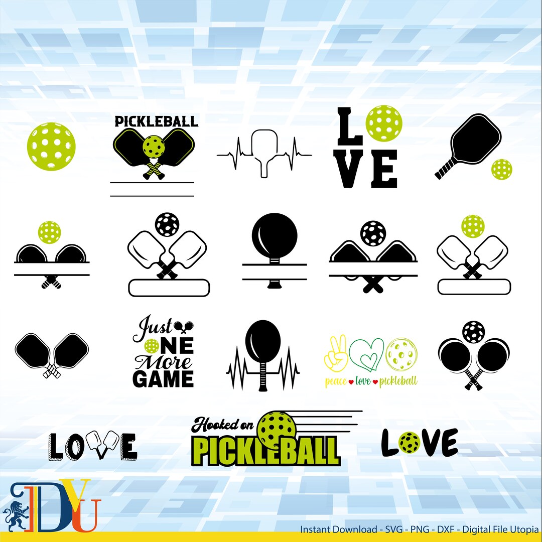 Pickle Ball Svg Bundle, Pickleball Png, Love Pickleball, One More Game ...