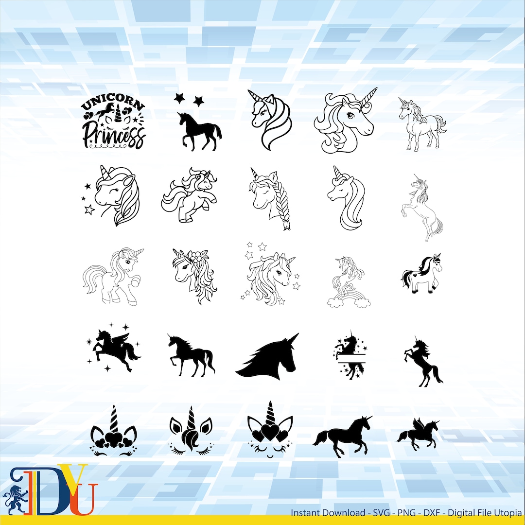 Girls Unicorns Svg Png. Unicorn Svg File for Cricut and Silhouette Easy ...