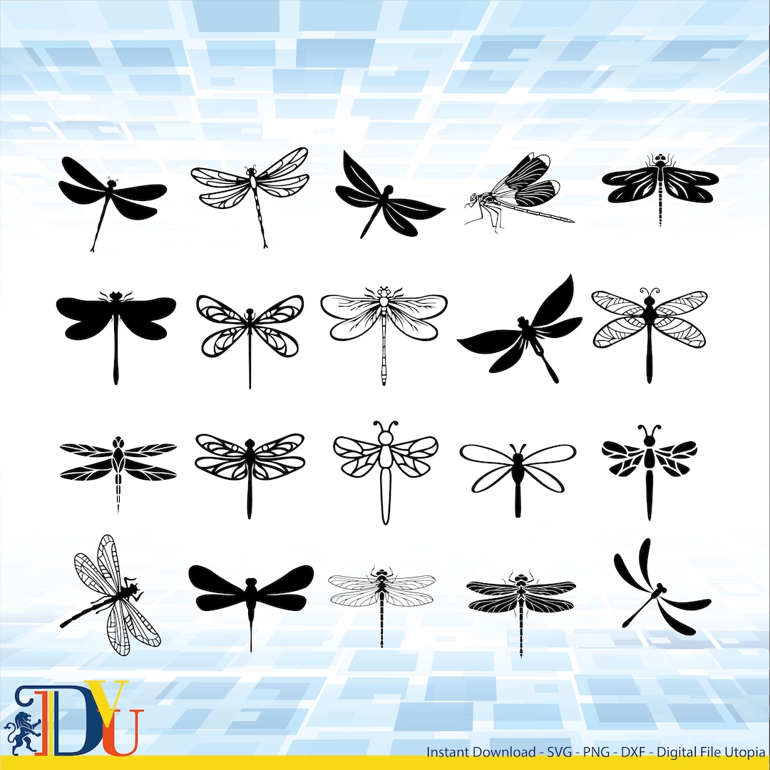 DRAGONFLY SVG, Dragonfly Svg Bundle, Dragonfly Clipart, Dragonfly Cut ...