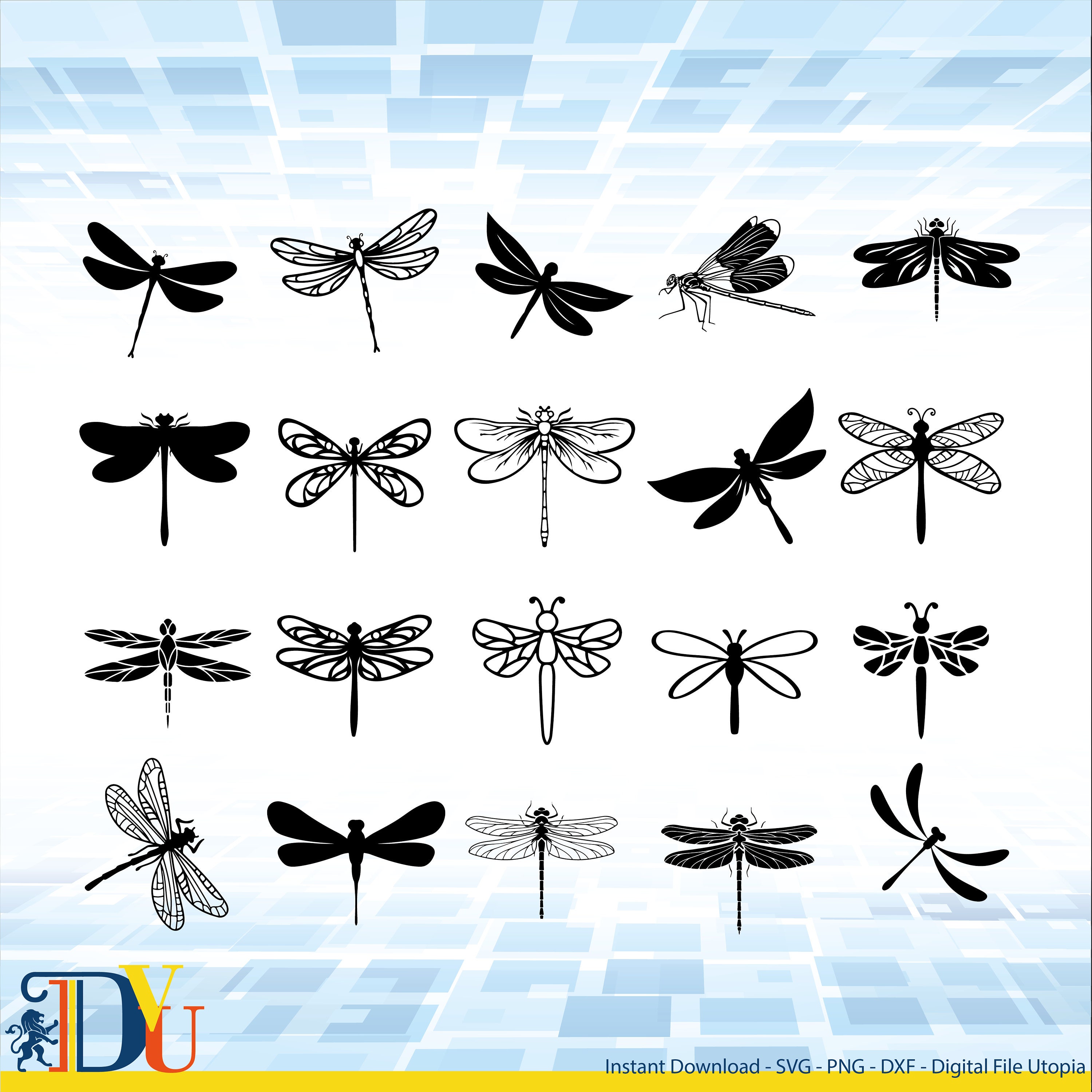 DRAGONFLY SVG, Dragonfly Svg Bundle, Dragonfly Clipart, Dragonfly Cut ...