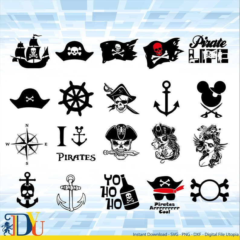 Pirate SVG Pirate SVG Bundle Pirate Cut Files Pirate Silhouette Pirate ...