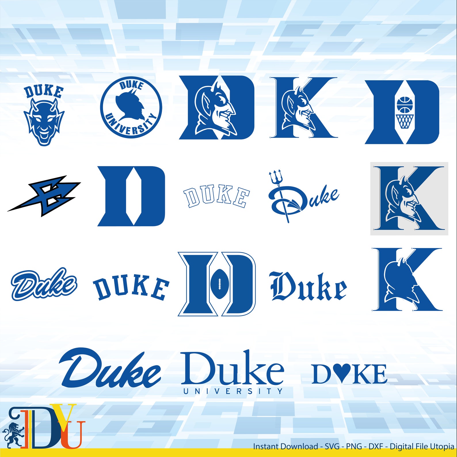 Duke Svg Bundle, Duke Blue, Duke Devil, Blue Devils Svg, Duke Girl Svg ...