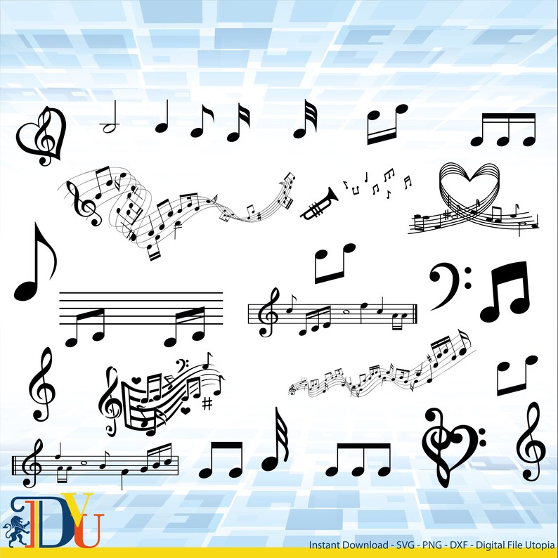 Music Notes SVG / Guitar Note Svg / Cut Files / Cricut / Clipart ...