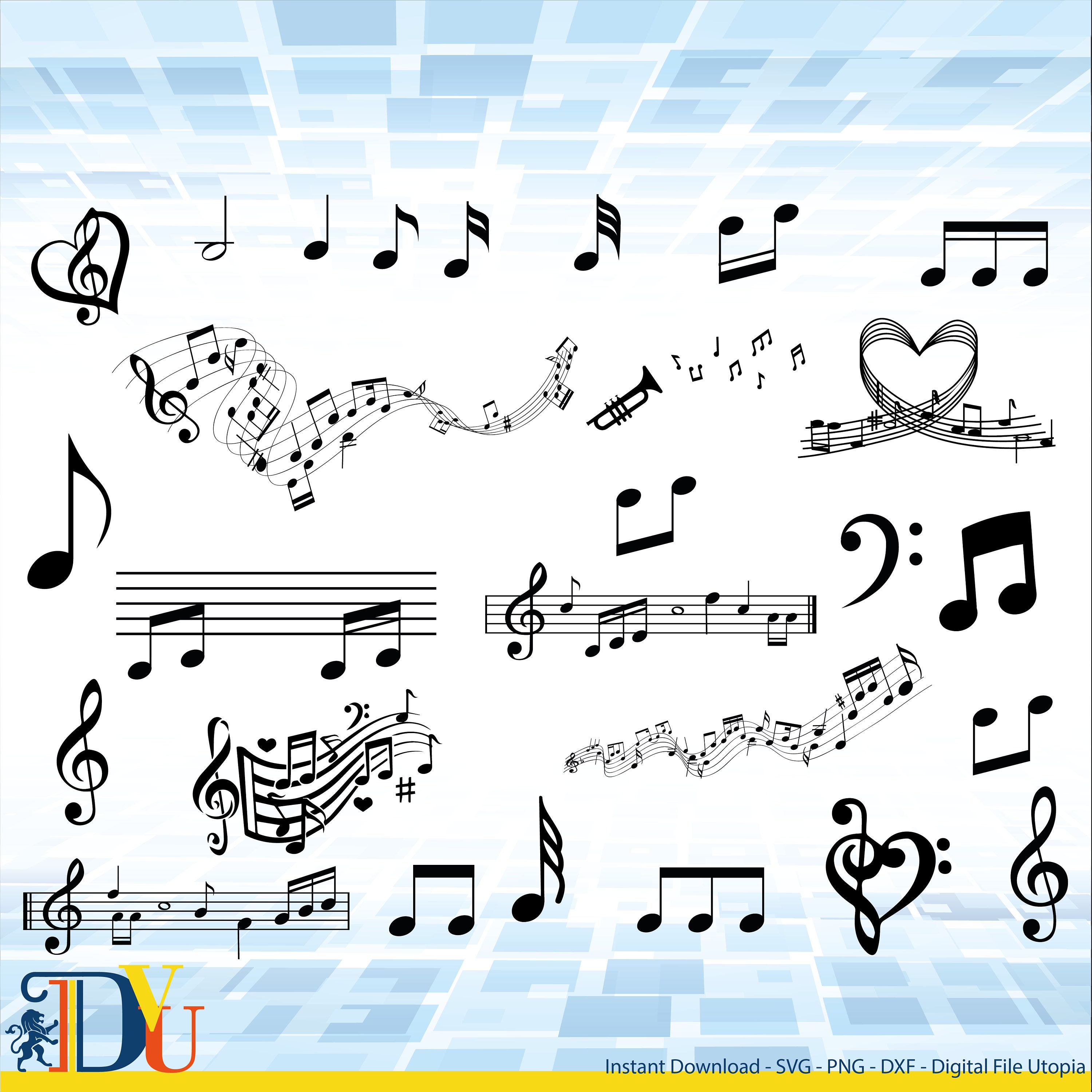 Music Notes SVG / Guitar Note Svg / Cut Files / Cricut / Clipart ...