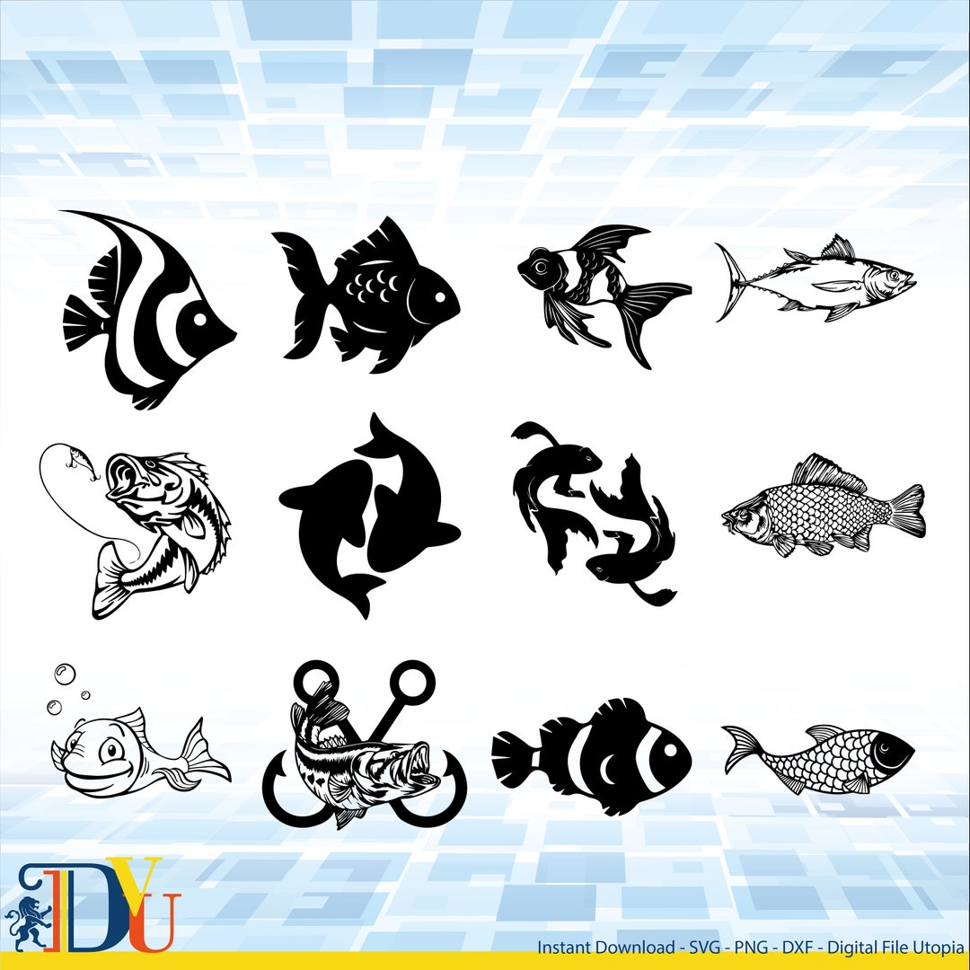 Fish SVG Bundle, Fish SVG, Fish Vector, Tropical Fish Svg, Fish ...