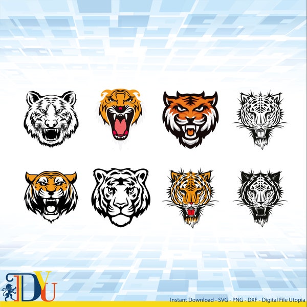 Tiger Svg - Etsy