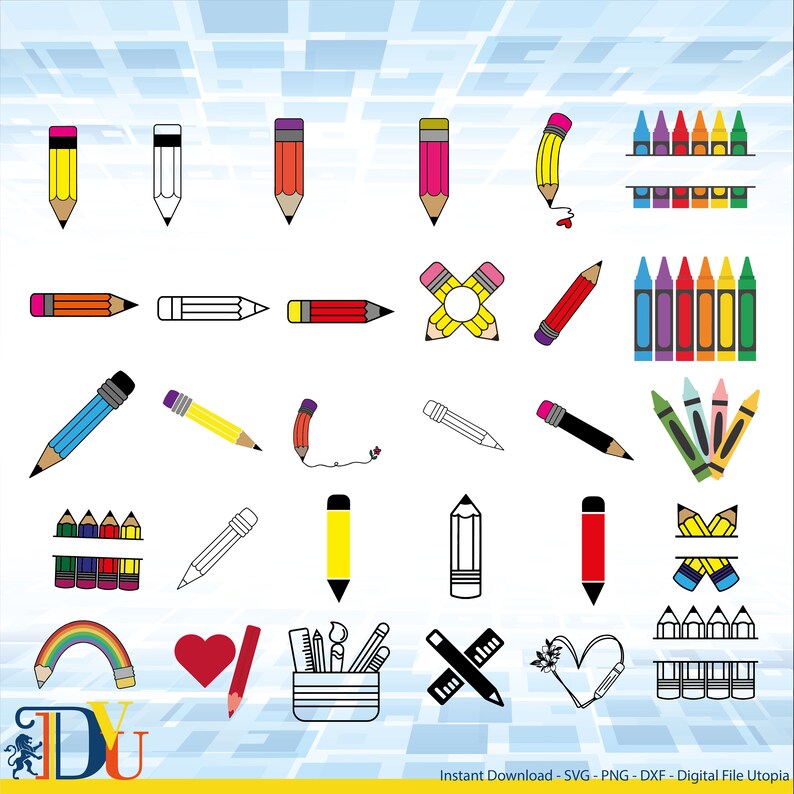 Pencil Name Frame Svg Bundle Pencil Svg Bundle Pencil Split - Etsy