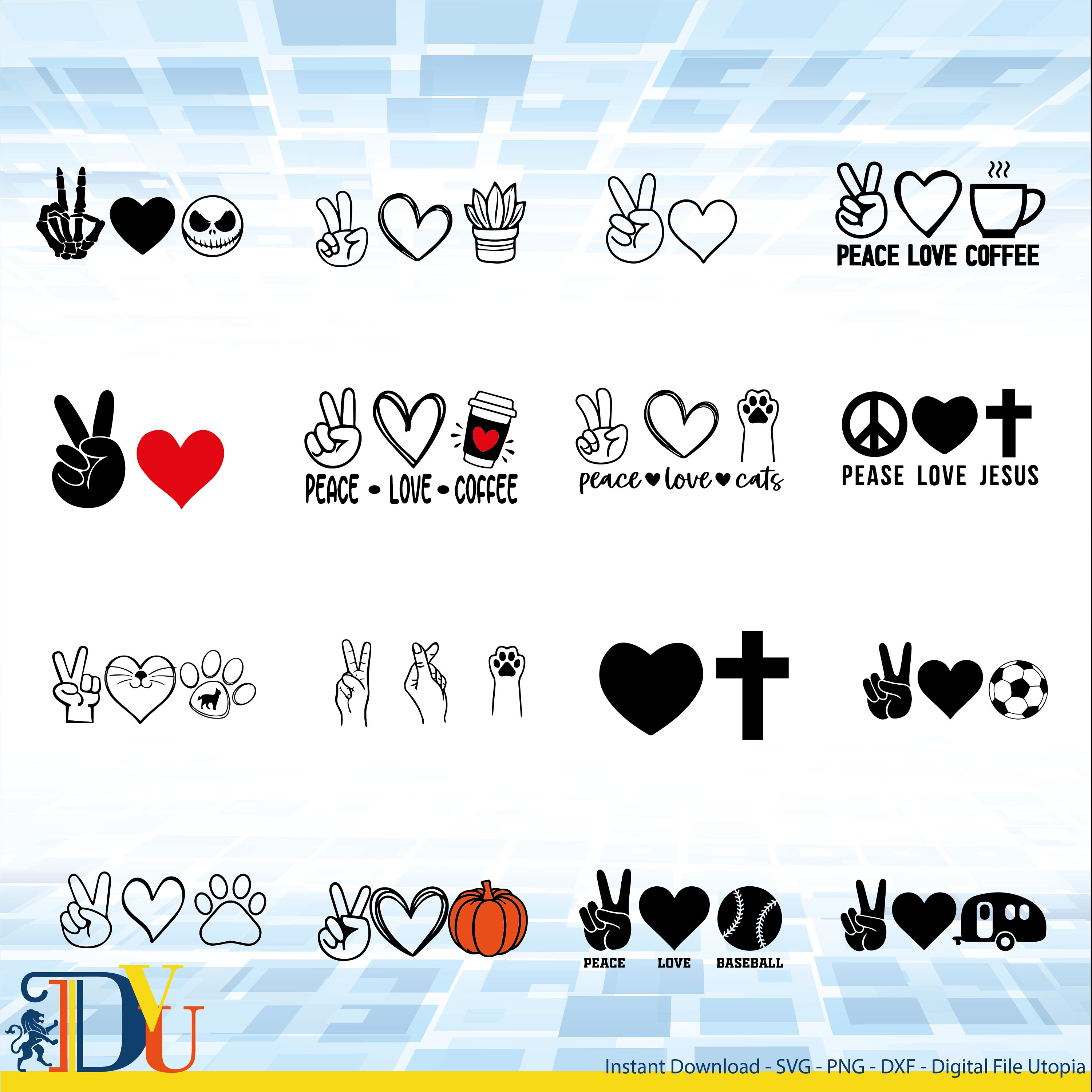 Peace Sign SVG Peace SVG Peace Sign Silhouette Peace - Etsy