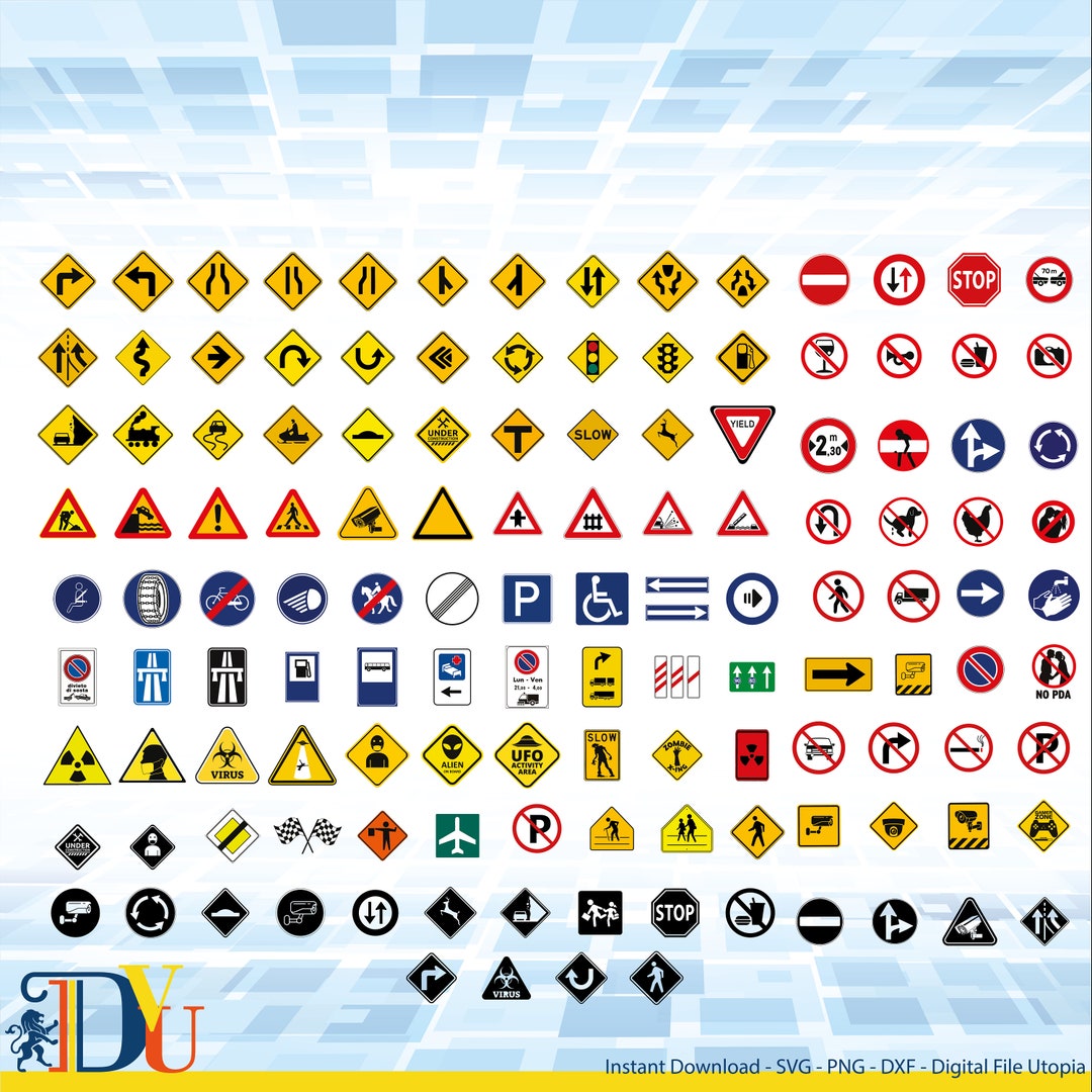 Traffic Signs Svg, Traffic Signs Png, Signs Cricut, Signs Cut File ...